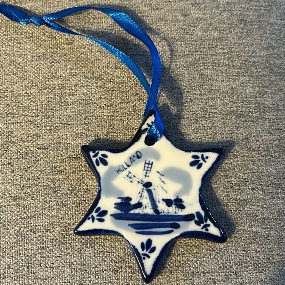 Delft | Holiday | Delft Blue Blue And White Star Ornament | Poshmark